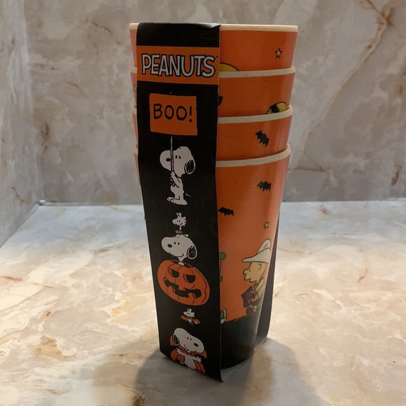 Peanuts | Dining | Peanuts Bamboo Plastic Halloween Themed Picnic Set ...